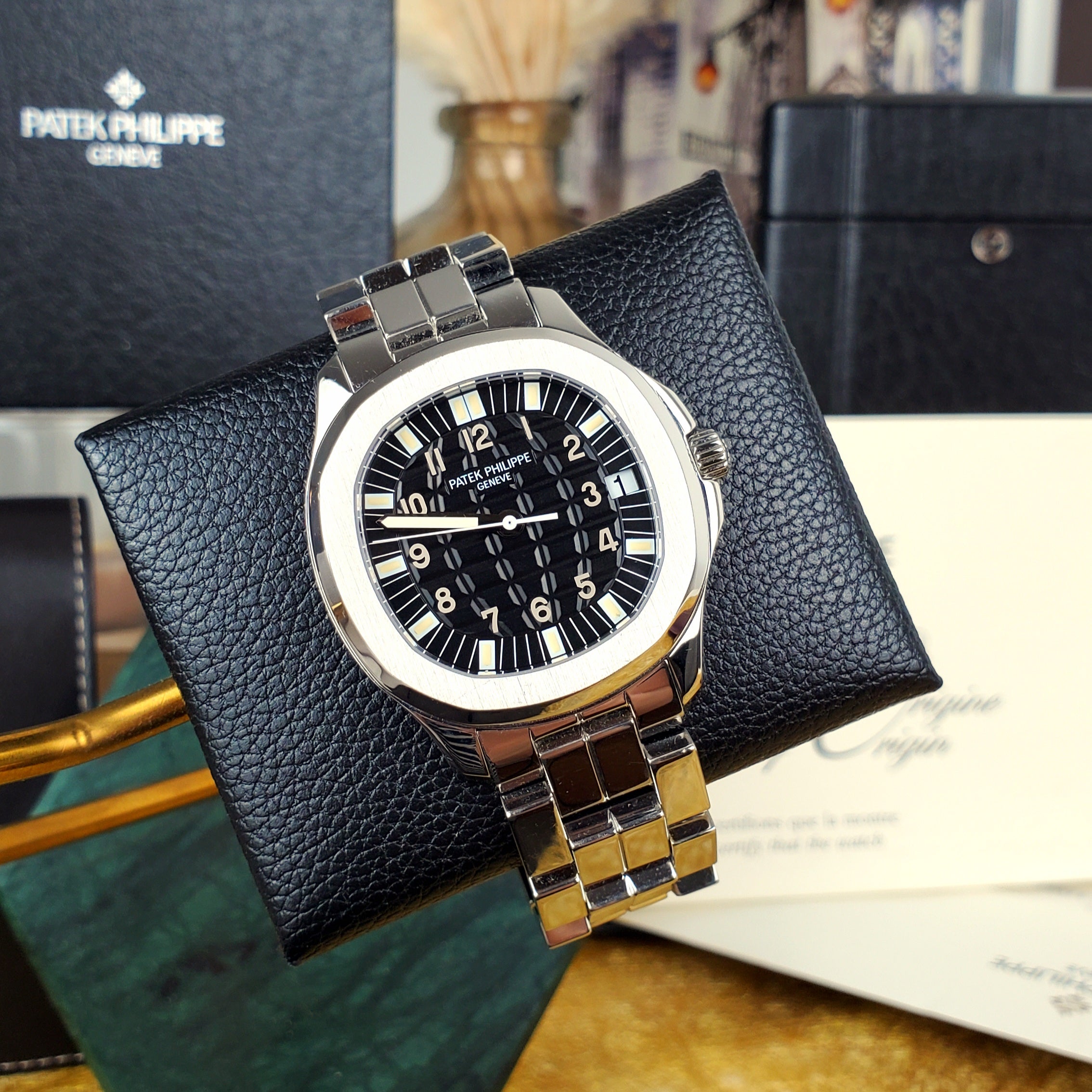 Patek Philippe Super full set Jumbo Aquanaut including 2 year Patek wa ...